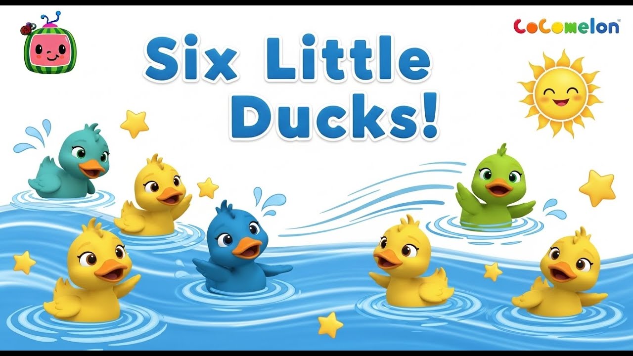 Six Little Ducks 🦆 Best Animated Nursery Rhyme for Toddlers - YouTube