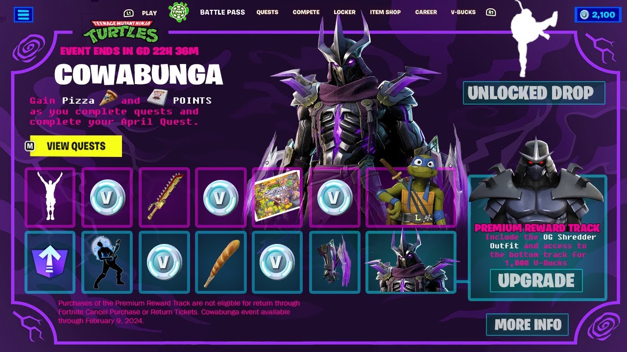 TMNT Shredder Battle Pass GAMEPLAY & Cowabunga COUNTDOWN Live Event Is ...