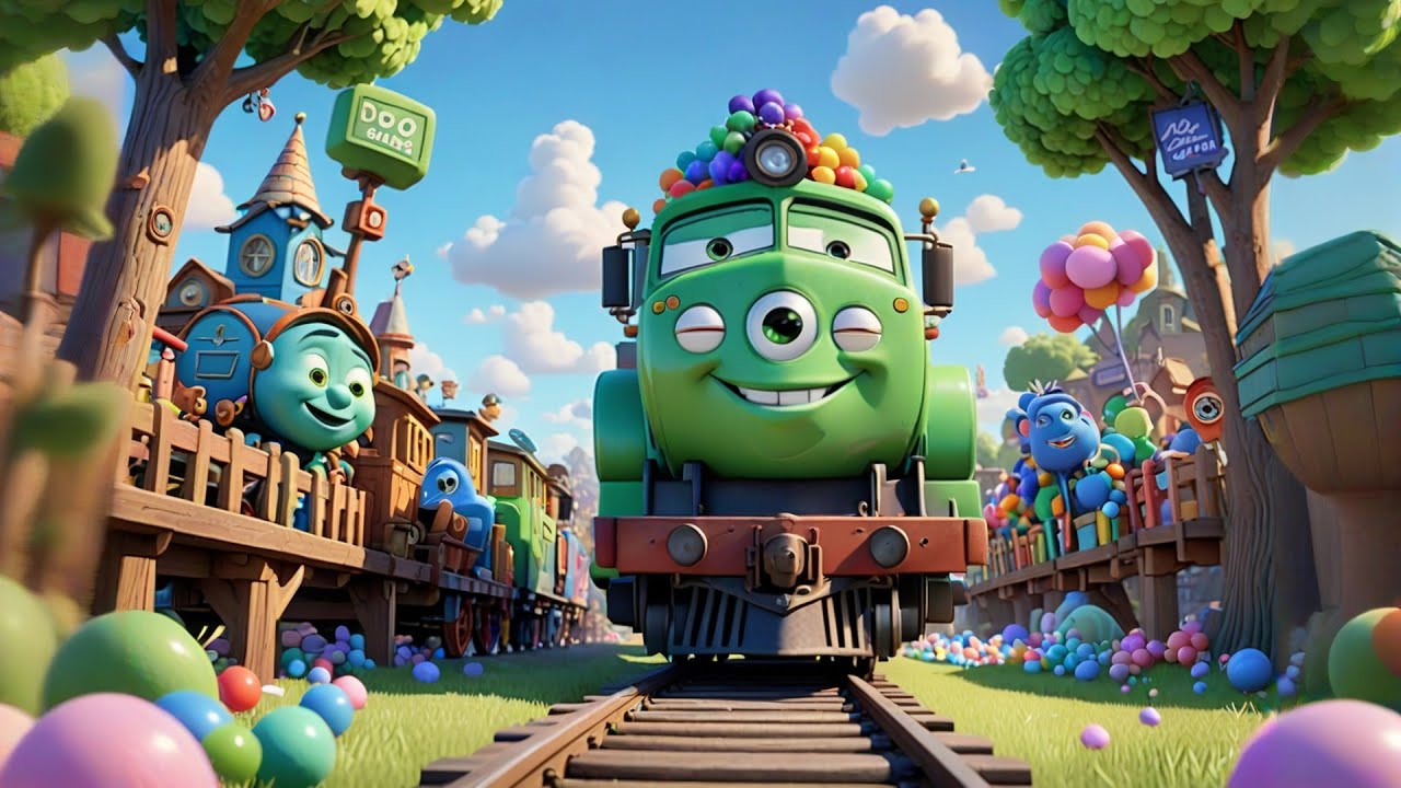 Five Toy Trains on a Rainbow Track | Fun Counting Song for Kids ...