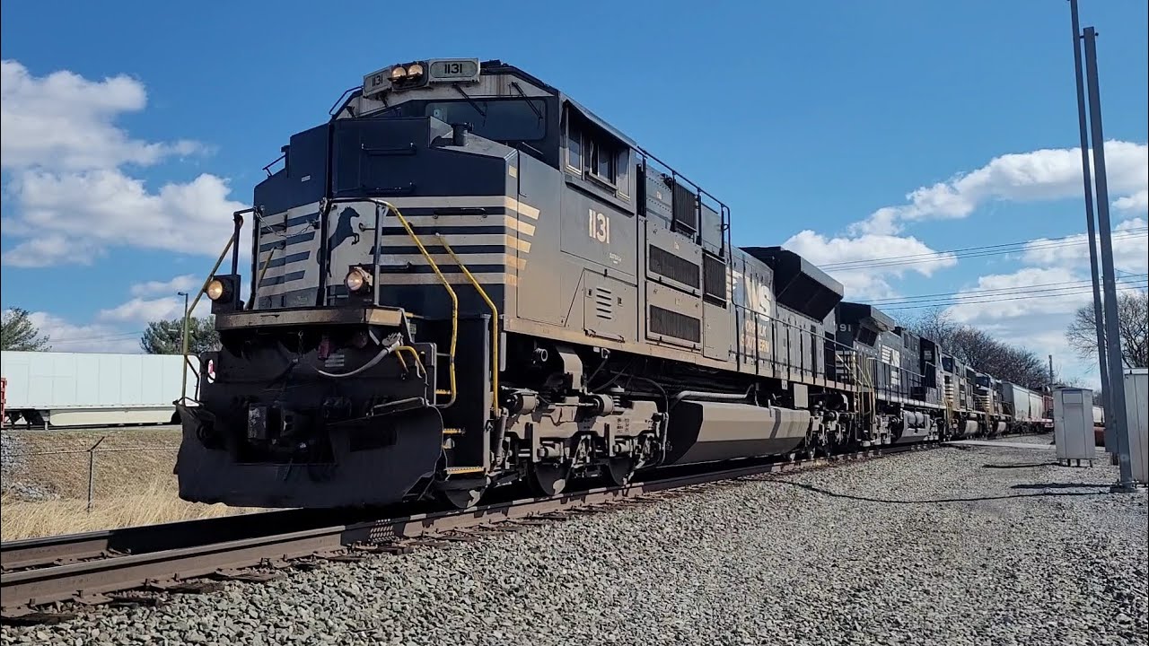 An SD70ACE Leads 2 SD70ACC's Past Shawley Drive On 12Z - YouTube
