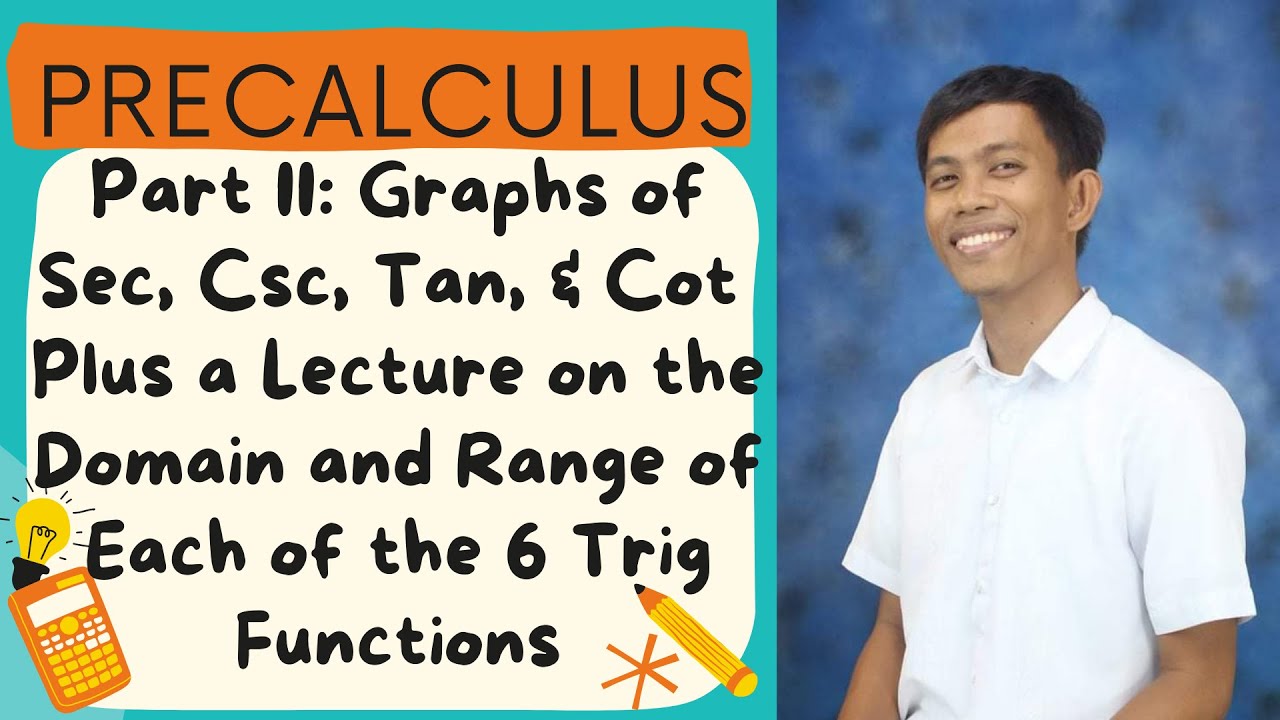 PRECALCULUS: Graphs of csc, sec, tan, and cot; Domain and range of the ...
