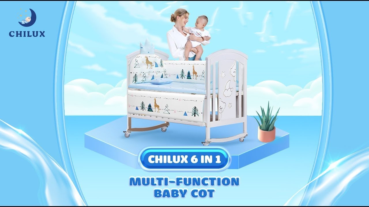 Chilux 6in1 Multi-function Baby Cot - YouTube
