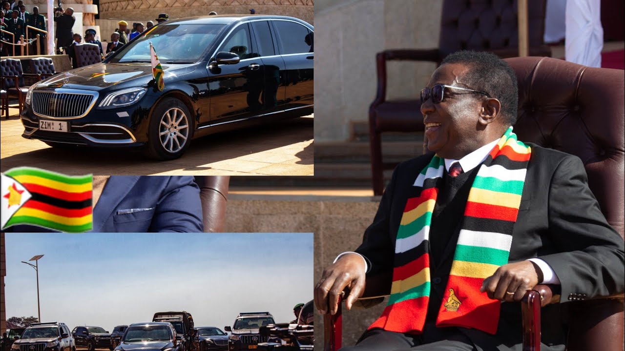 President Emmerson Dambudzo Mnangagwa's convoy leaving the New ...