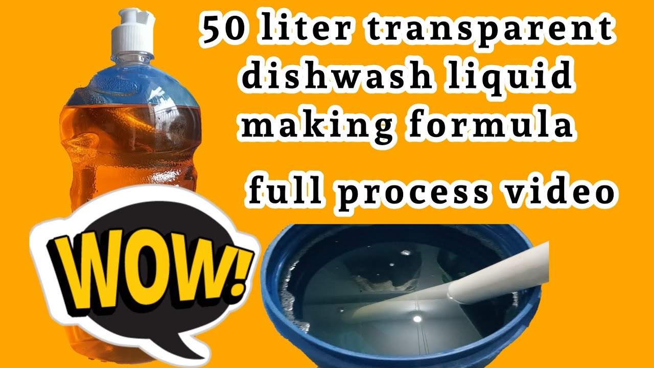50liter transparent dishwash liquid makingformula How to make dishwash ...