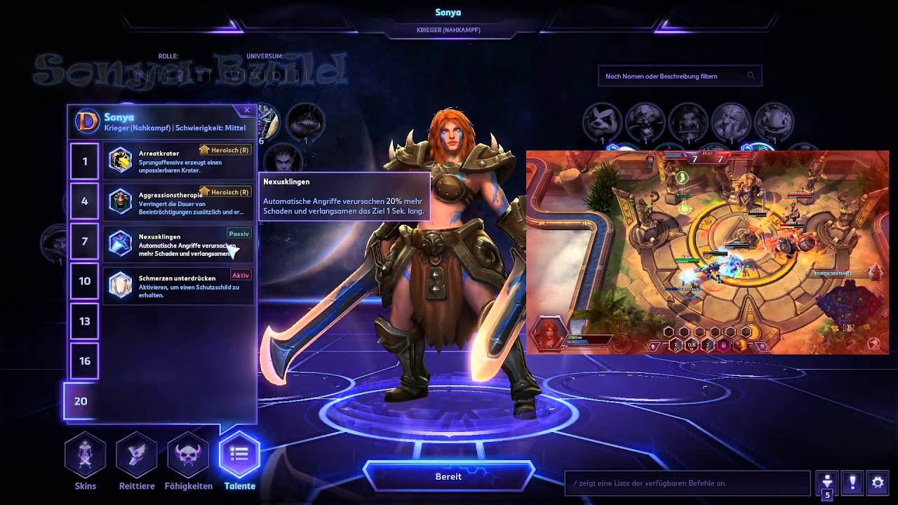 Heroes of the Storm: Sonya Guide (Talente, Build, Spielweise) - YouTube