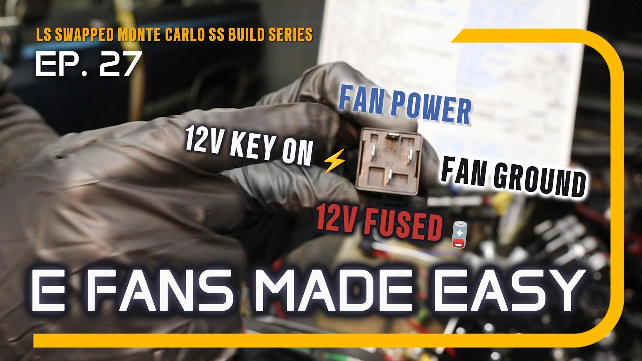 EP 27. HOW TO WIRE E FANS FOR YOUR LS SWAP | LS Swapped Monte Carlo SS ...