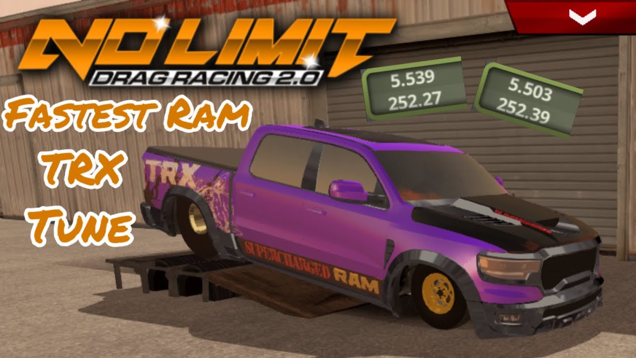 5.5 TRX Dodge Ram Fastest Tune - No Limit Drag Racing 2 - YouTube