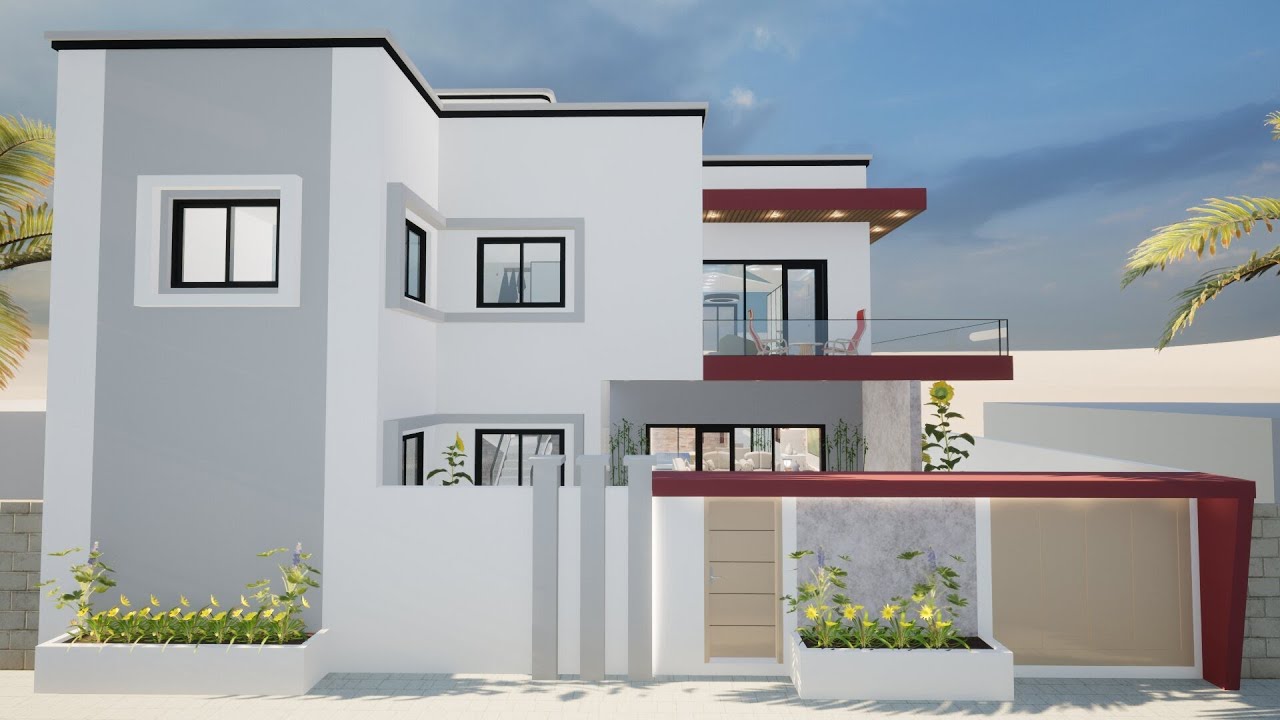 Villa très moderne avec piscine et jardin. 15mx20m soit 300m² - YouTube
