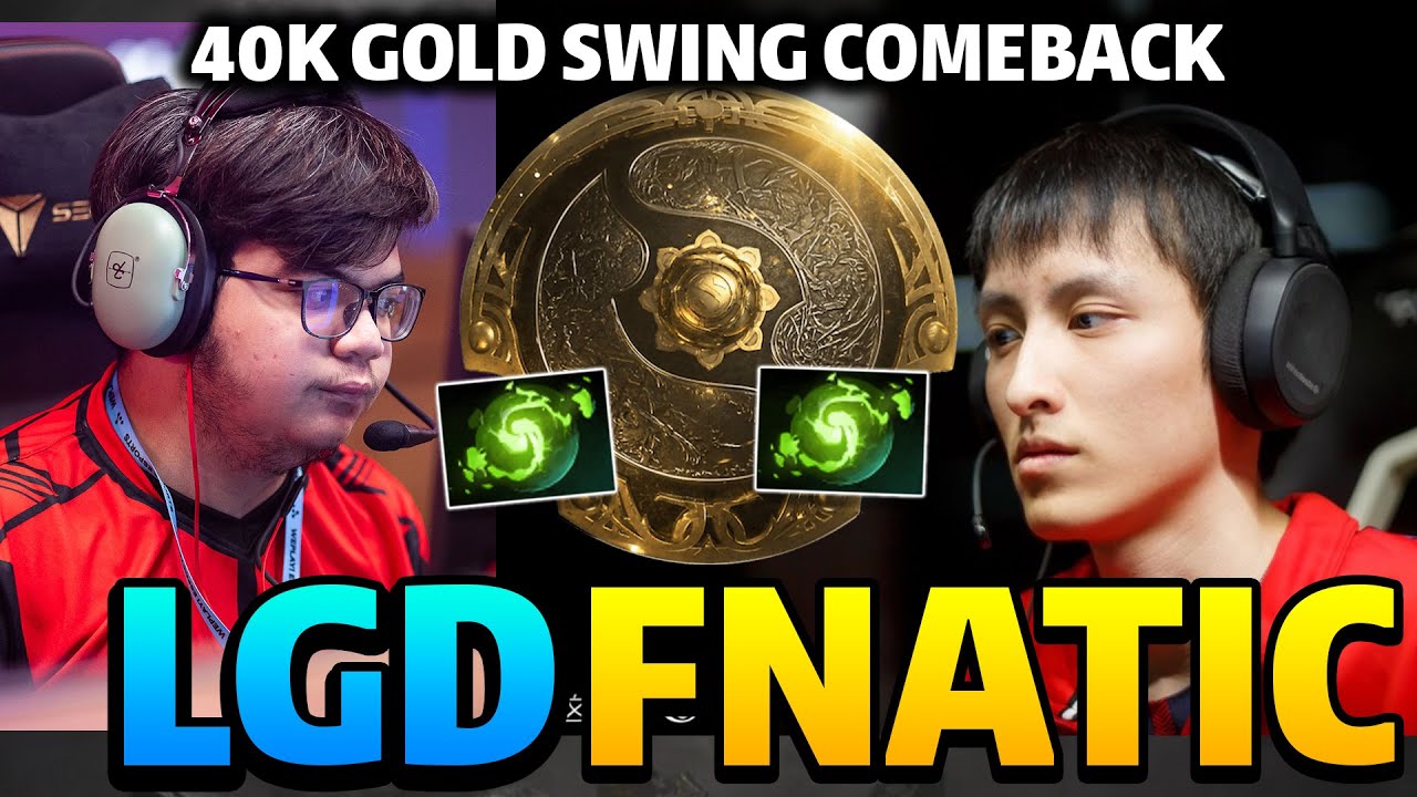 FNATIC vs LGD TI10 - CRAZY 40000 GOLD SWING - YouTube