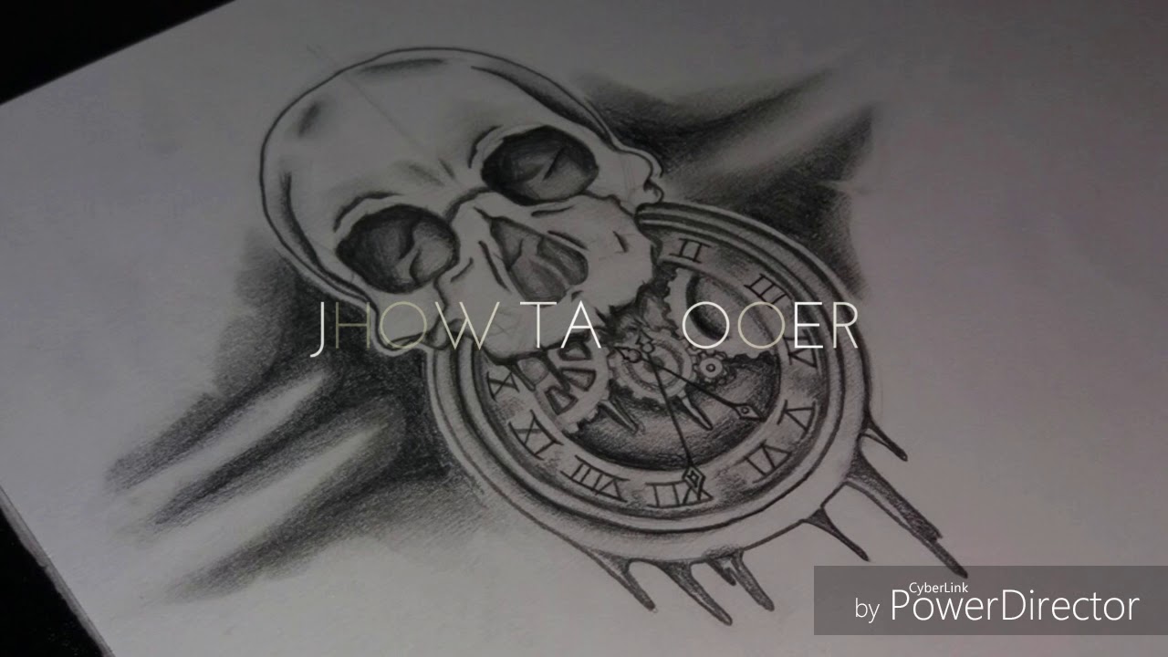 Skull Clock - Speed Draw - YouTube