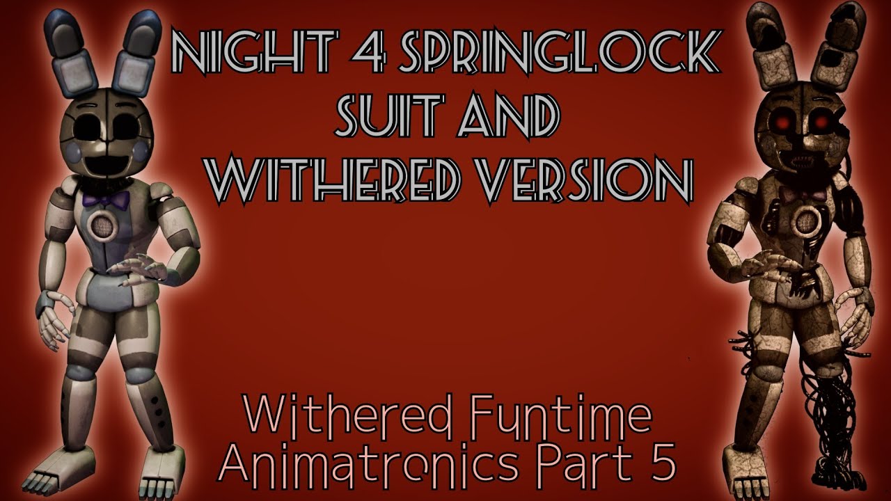 Night 4 Springlock Suit and Withered | FNaF Speed Edit | Withered ...