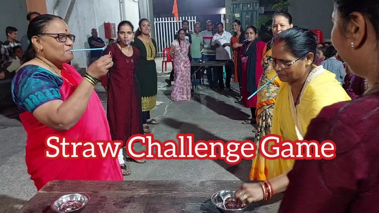 Straw Challenge Game 😱 | Ladies Game for party | Party Game 🥳 #Game # ...
