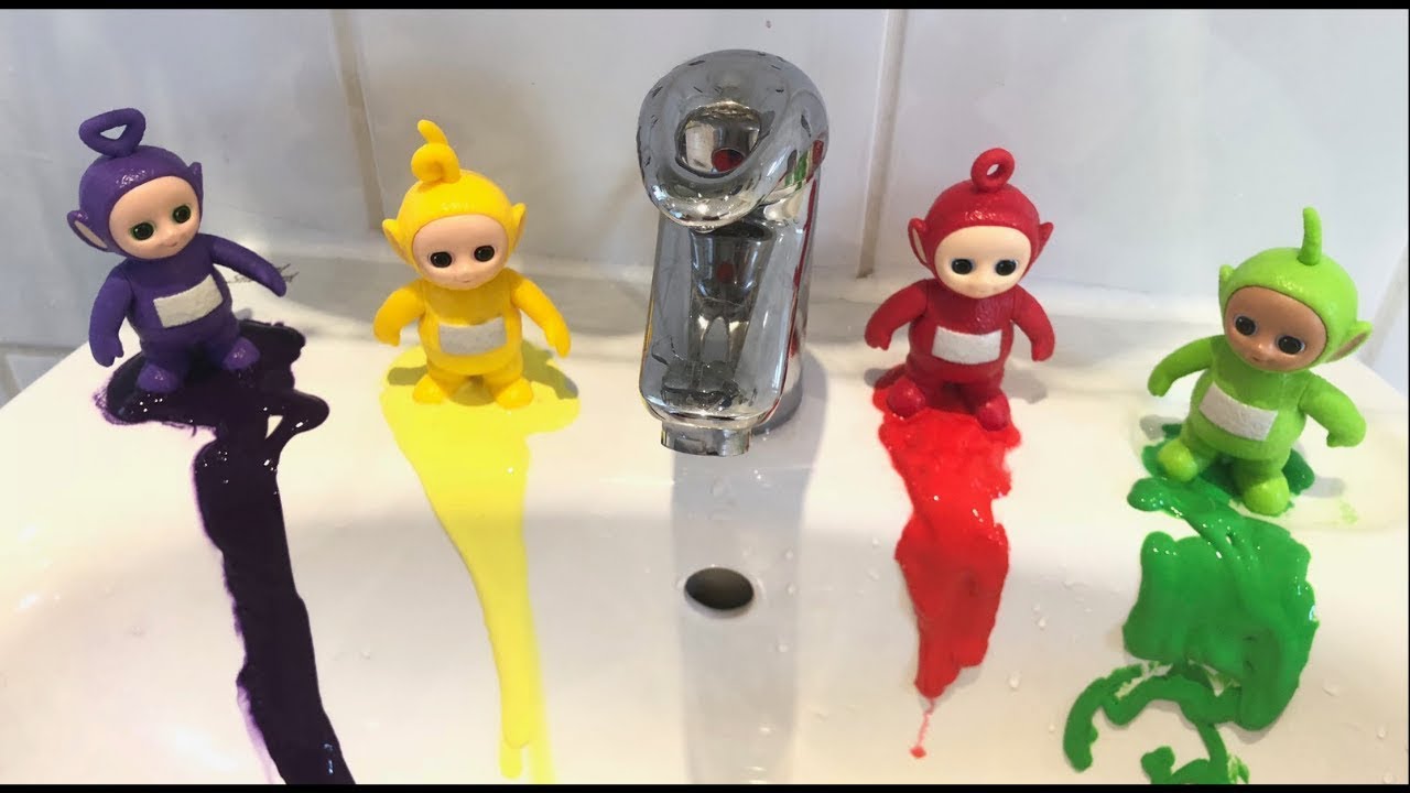 Learn colours with Teletubbies and paint - YouTube