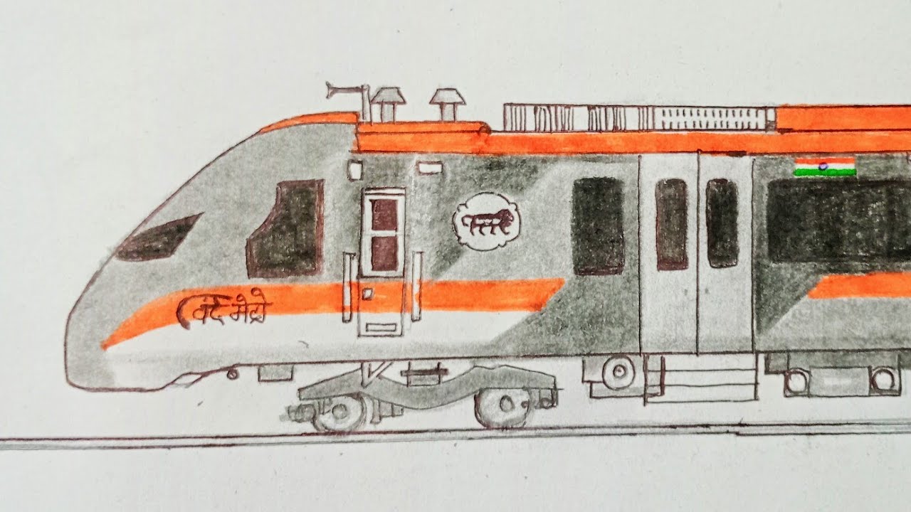 Vande Metro Drawing || How To Draw Vande Bharat Metro Train - YouTube