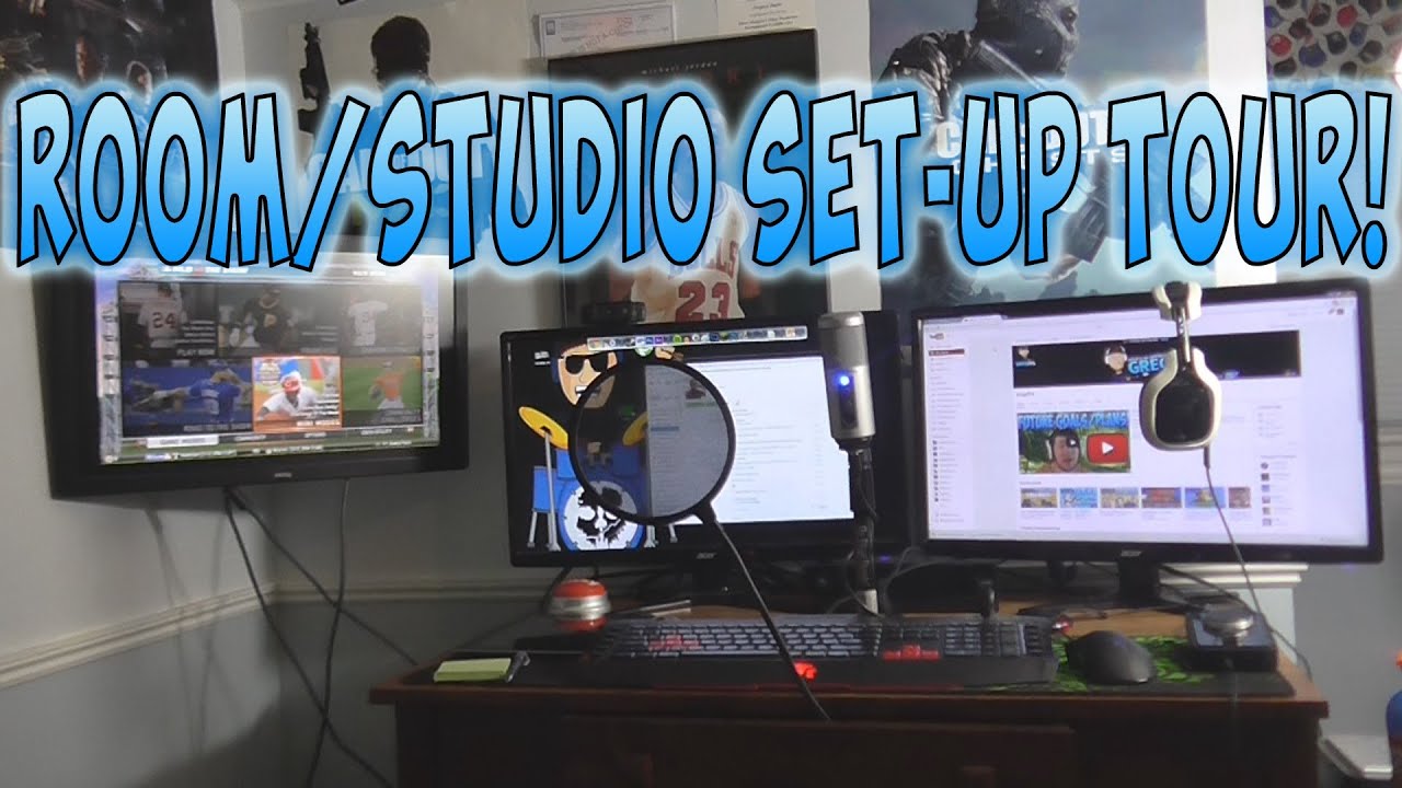 GregFPS Gaming/Studio Set-up Tour! - YouTube