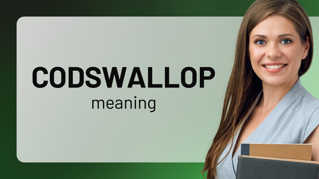 Codswallop | what is CODSWALLOP meaning - YouTube