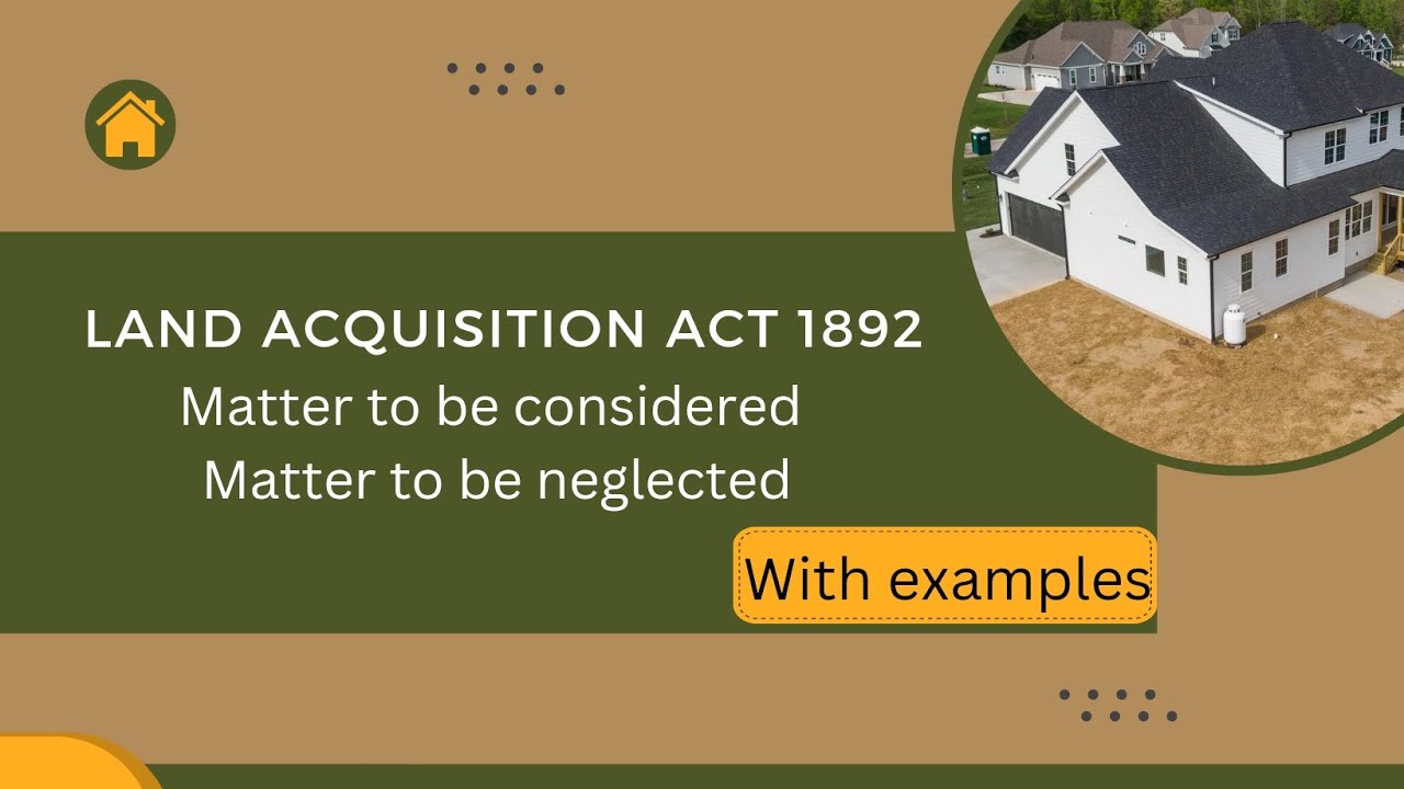 SECTION 23| SECTION 24| LAND ACQUISITION ACT 1892| EXAMPLES ...