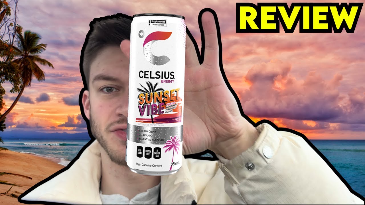 Celsius Sunset Vibe Energy Drink Review - YouTube