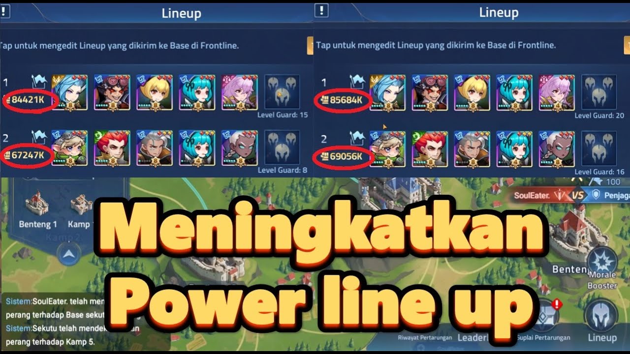 Meningkatkan power line up di Frontline - Mobile legends adventure - YouTube