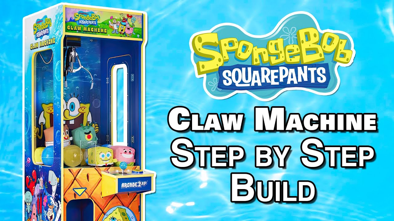 SpongeBob Claw Machine Step by Step Build - Costco Arcade 1Up - YouTube