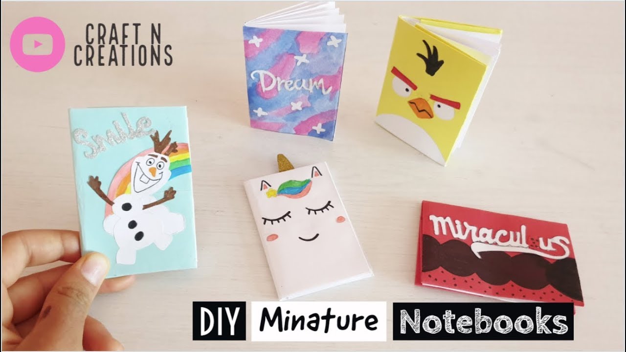 Diy Mini Notebooks Five Easy And Cute Designs Youtube