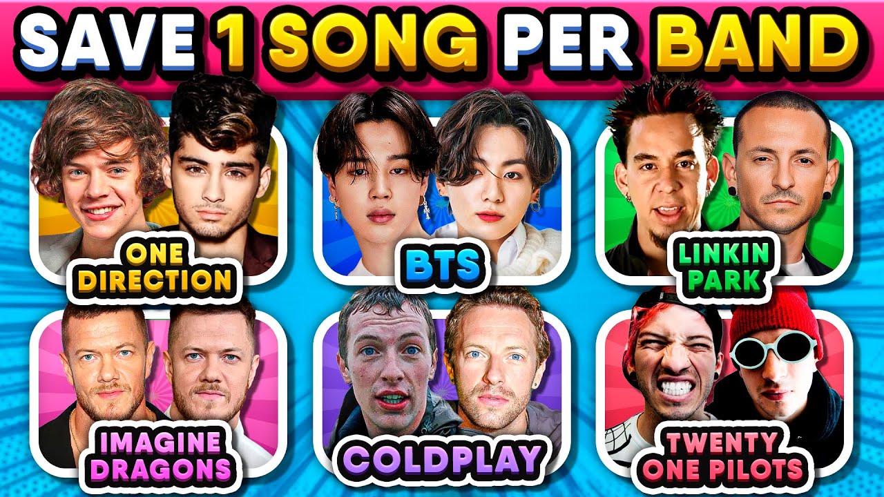 SAVE 1 SONG PER BAND 🎶 The Best Bands & Groups! (6 Songs Each One ...