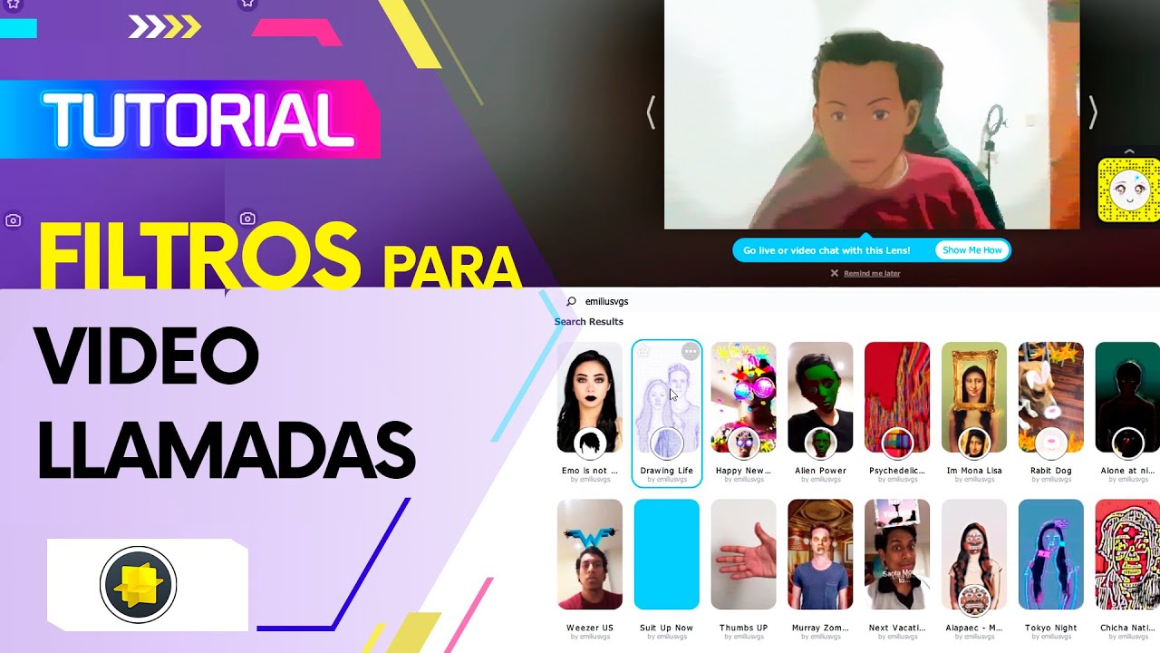 Como poner filtros en Zoom, Google Meet con Snap Camera (EN Captions ...