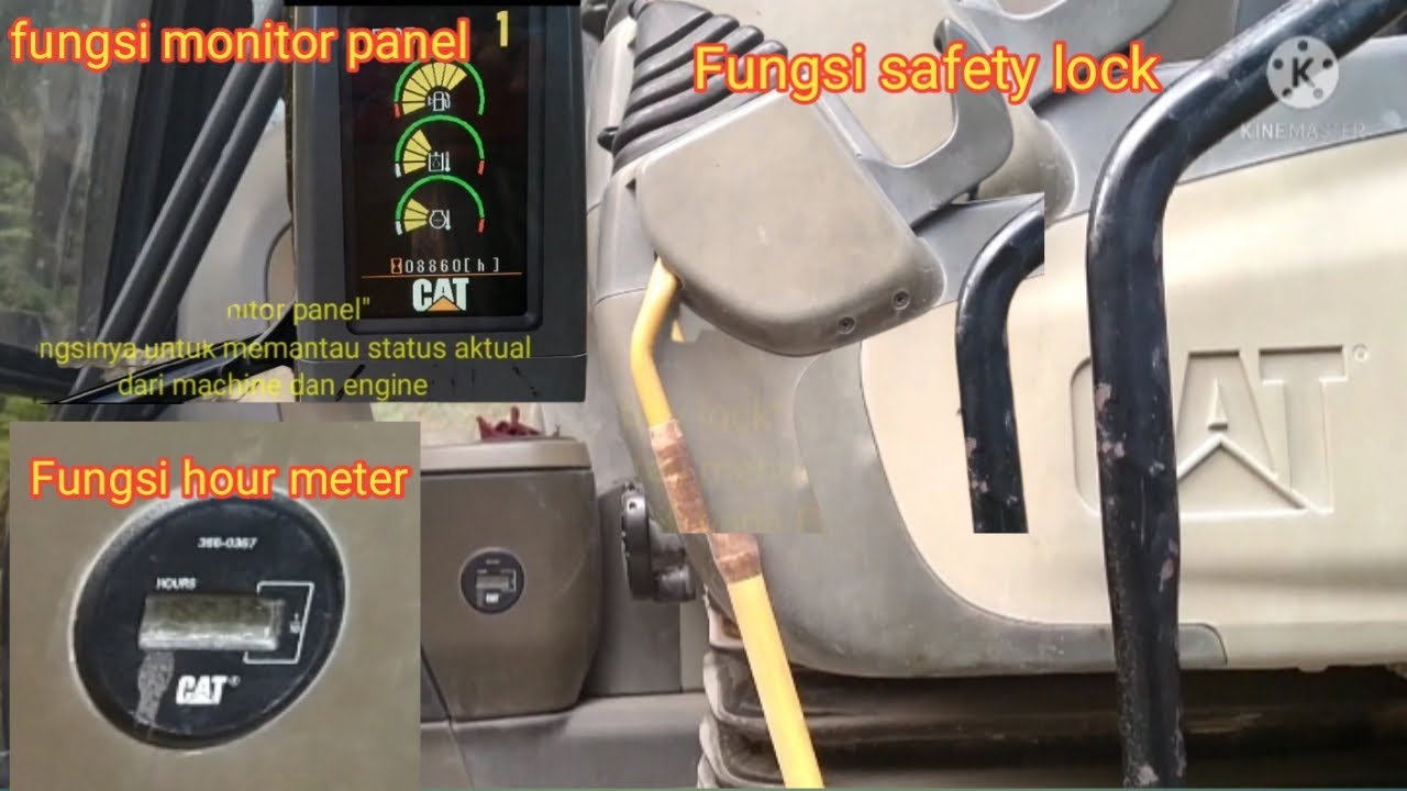 Fungsi monitor panel, safety lock dan komponen lainnya pada excavator ...