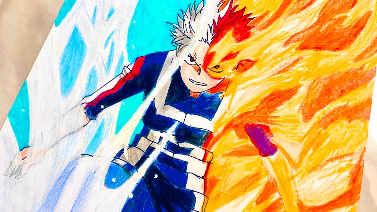 Drawing Shoto Todoroki from My Hero Academia | Rahat Art - YouTube