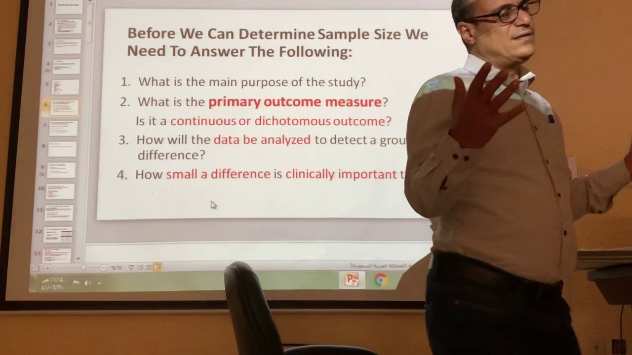 Sample size estimation - YouTube