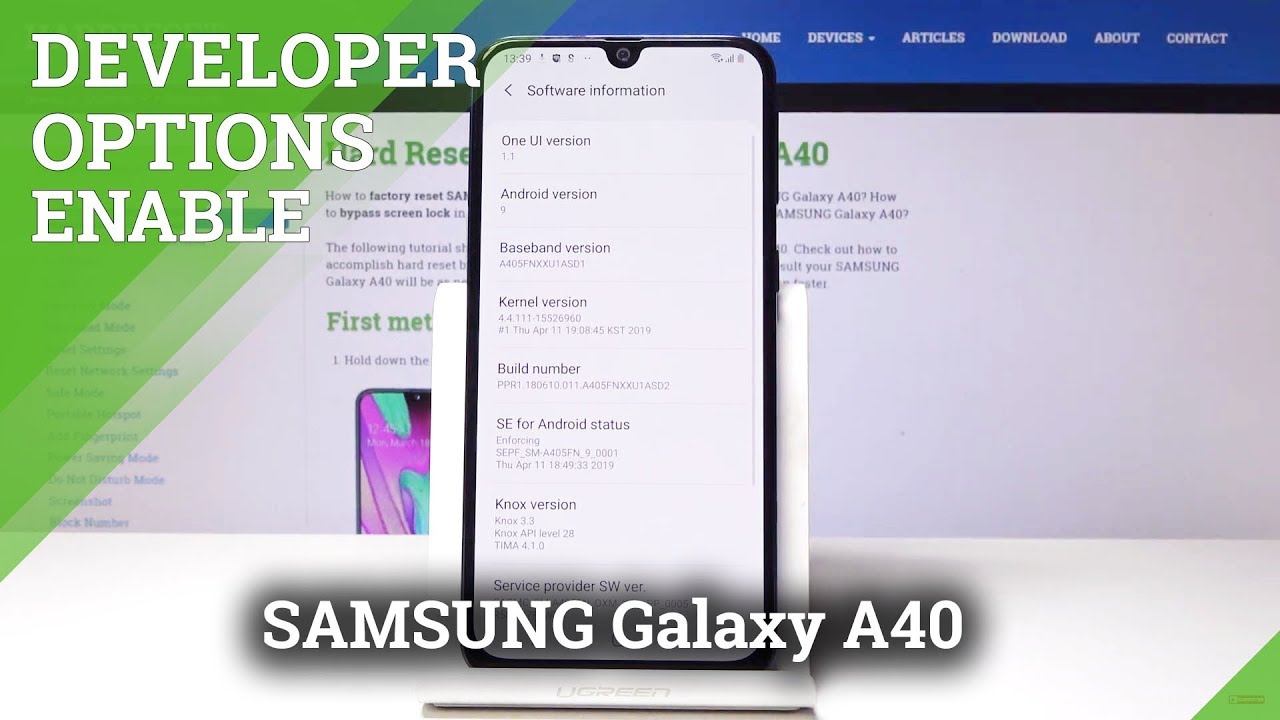 Developer Options SAMSUNG Galaxy A40 Developer Options | Allow OEM ...