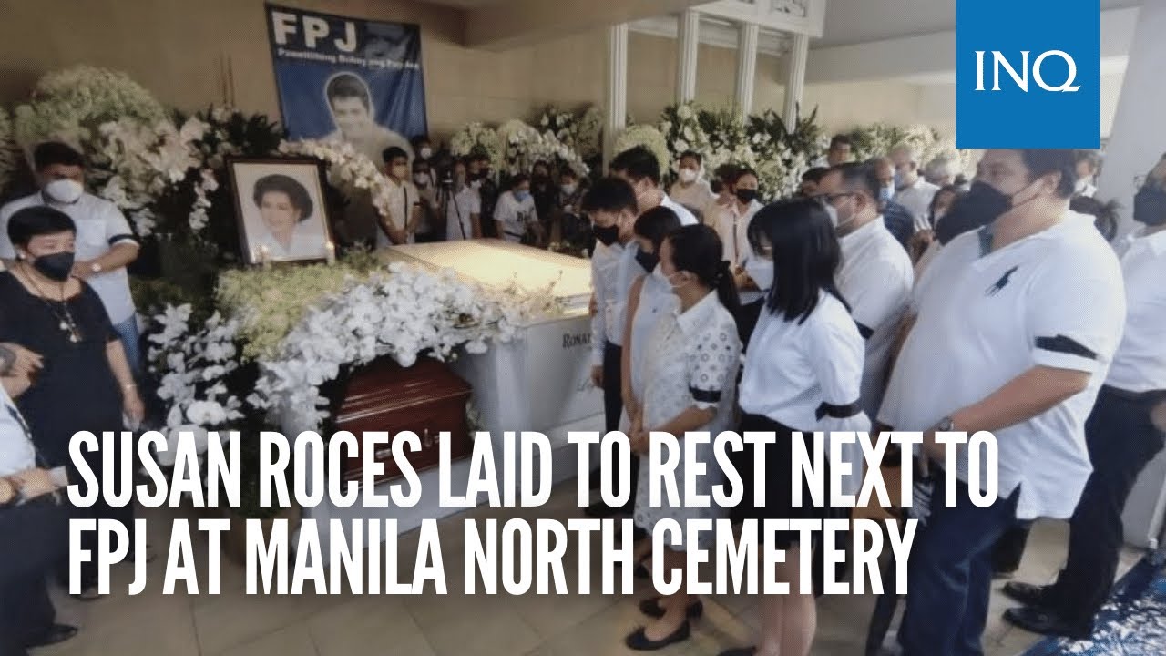 Susan Roces laid to rest next to FPJ at Manila North Cemetery - YouTube
