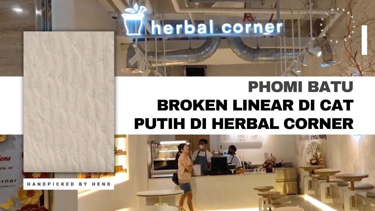 phomi batu!! broken linear di cat putih di herbal corner, tentrem mall ...