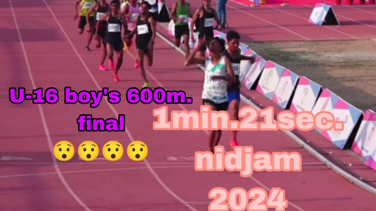 Under-16 boys 600m. final 😯😯1min.21sec....Nidjam gujarat 2024... - YouTube