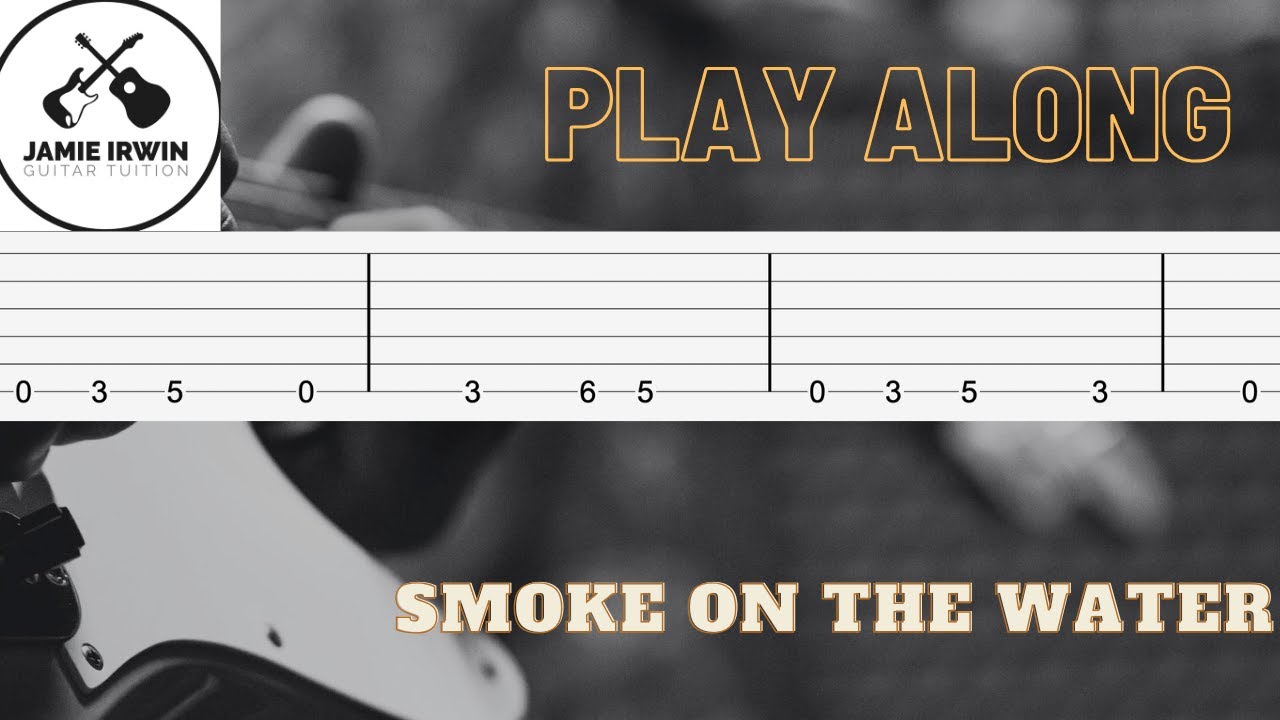 Smoke On The Water Riff Play Along Track (Beginner Version) *WITH TAB ...