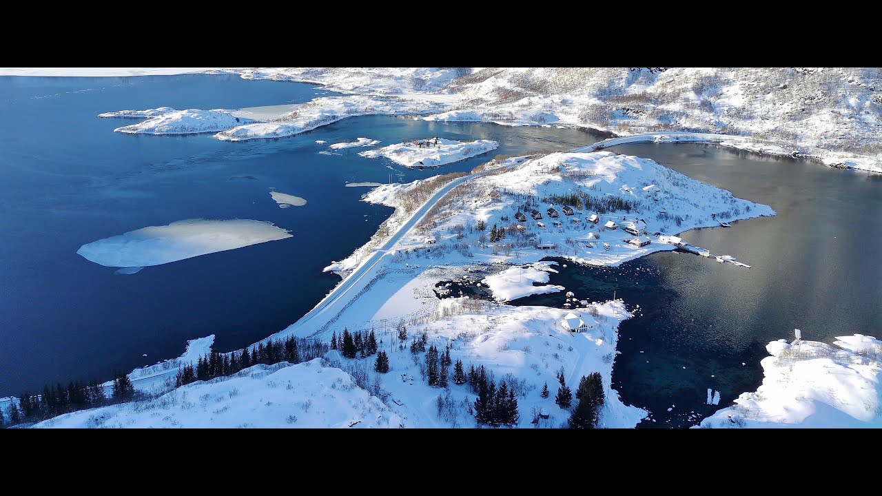 Islas Lofoten Noruega VISTAS DRON DE LOS FIORDOS “Camping Hammerstad ...