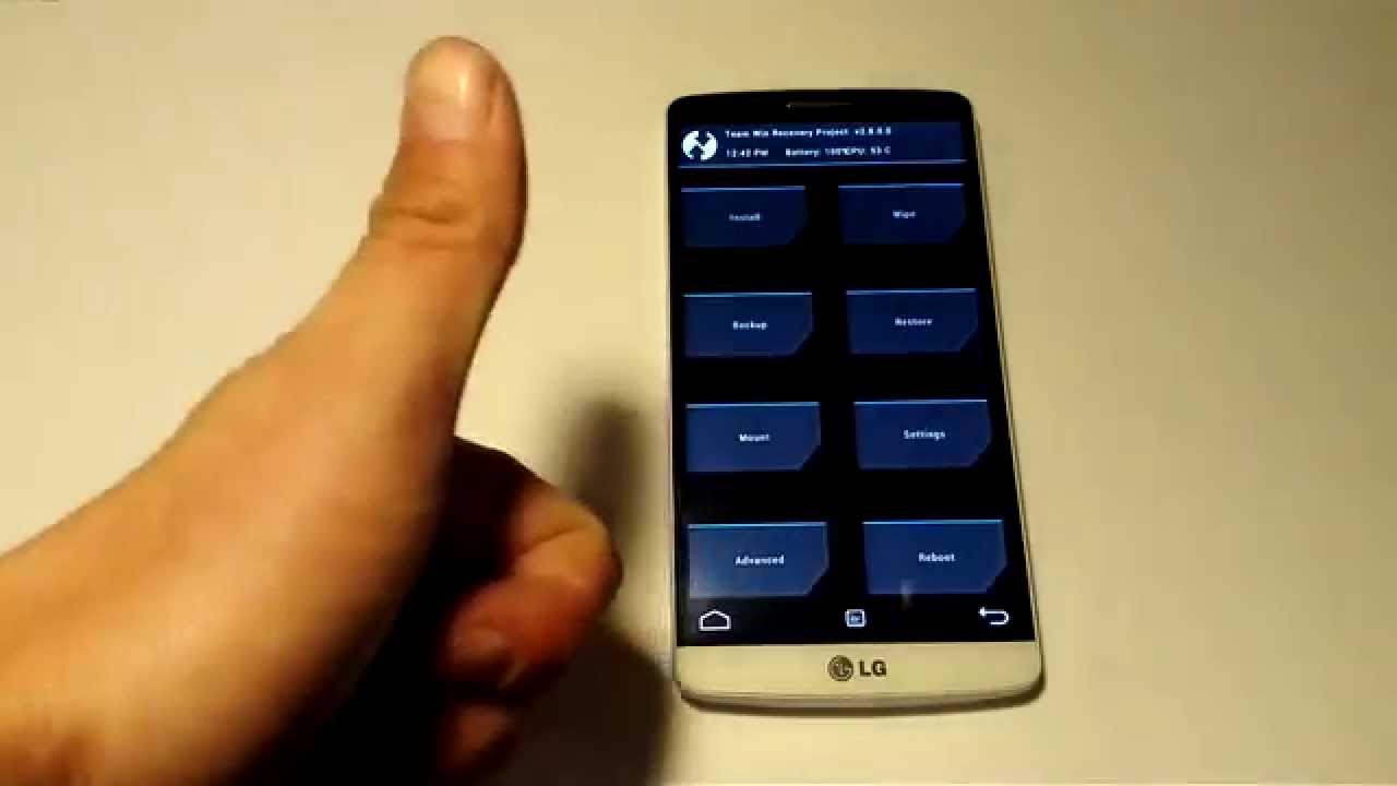 How to Manually Boot into TWRP Recovery on LG G3! - YouTube