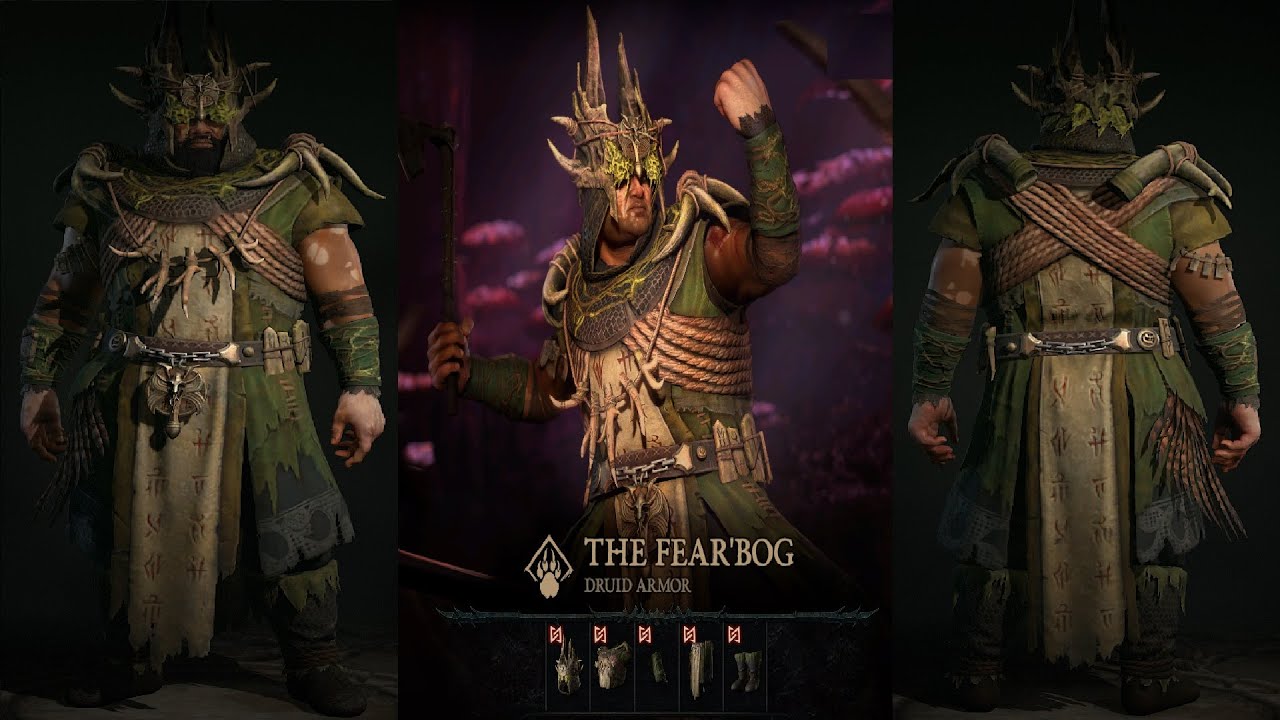 The Fear'bog Druid Armor! | Diablo 4 Cosmetic Showcase! - YouTube