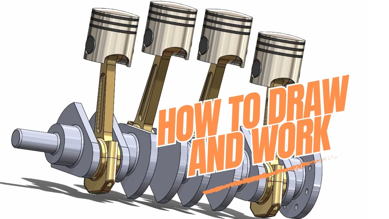 How to Draw Four Cylinder Engine in Solidworks | How to Work Four ...
