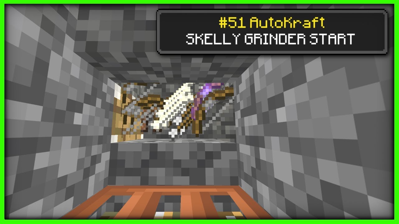 Minecraft - SIMPLE SKELLY GRINDER [ AutoKraft Lets Play #51 ] Console ...