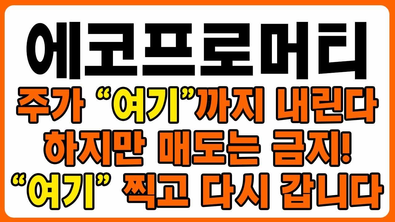 에코프로머티 주가 여기까지 내린다 하지만 매도는 금지 에코프로머티 에코프로 에코프로비엠 Youtube