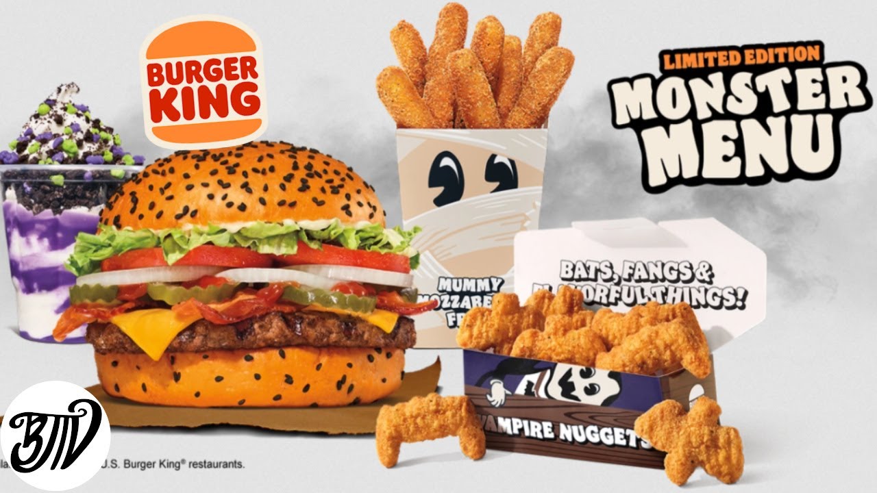 Limited Edition Monster Menu at Burger King - YouTube
