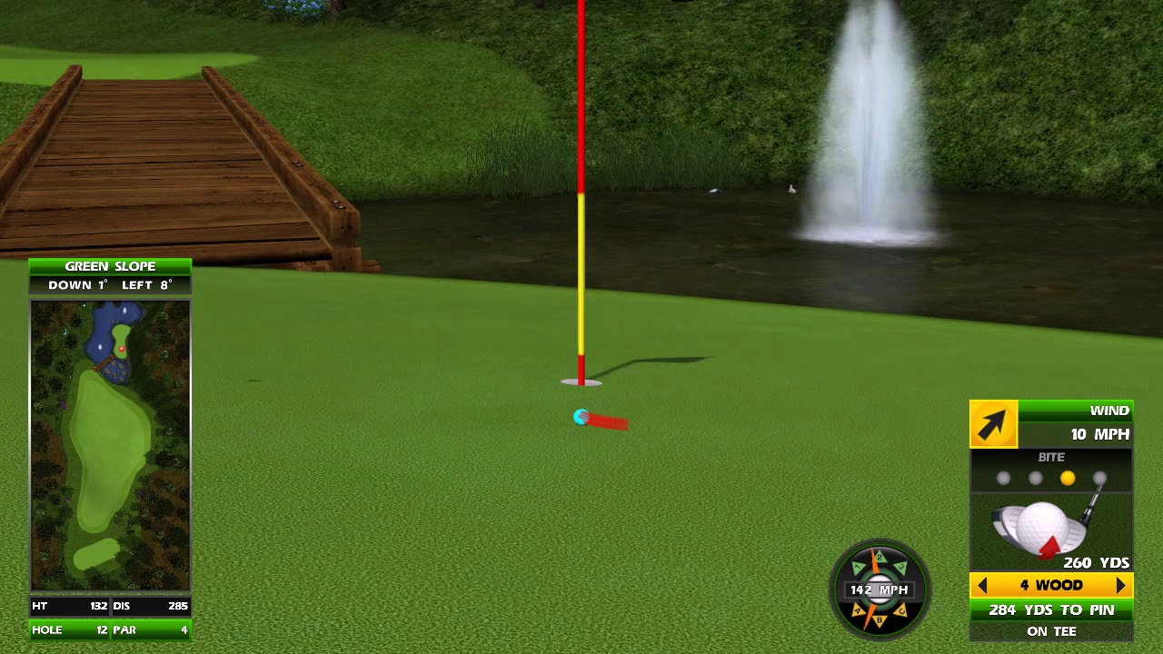 Golden Tee Great Shot on Pine Meadow! - YouTube