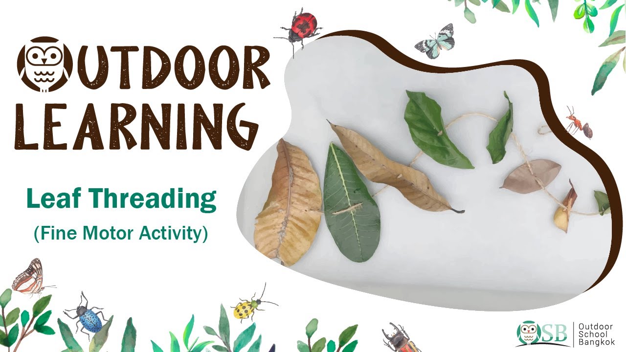 Outdoor School Bangkok OSB | Outdoor Learning - Leaf threading - YouTube