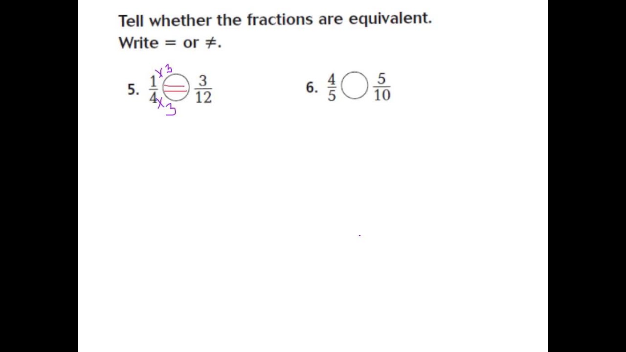 6.2 Generate equivalent fractions - YouTube