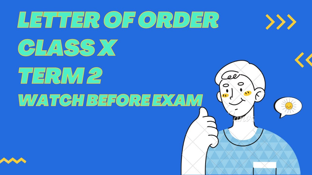 Letter of order/ Class X/format/ TERM 2.2022.grab your 5 marks easily ...