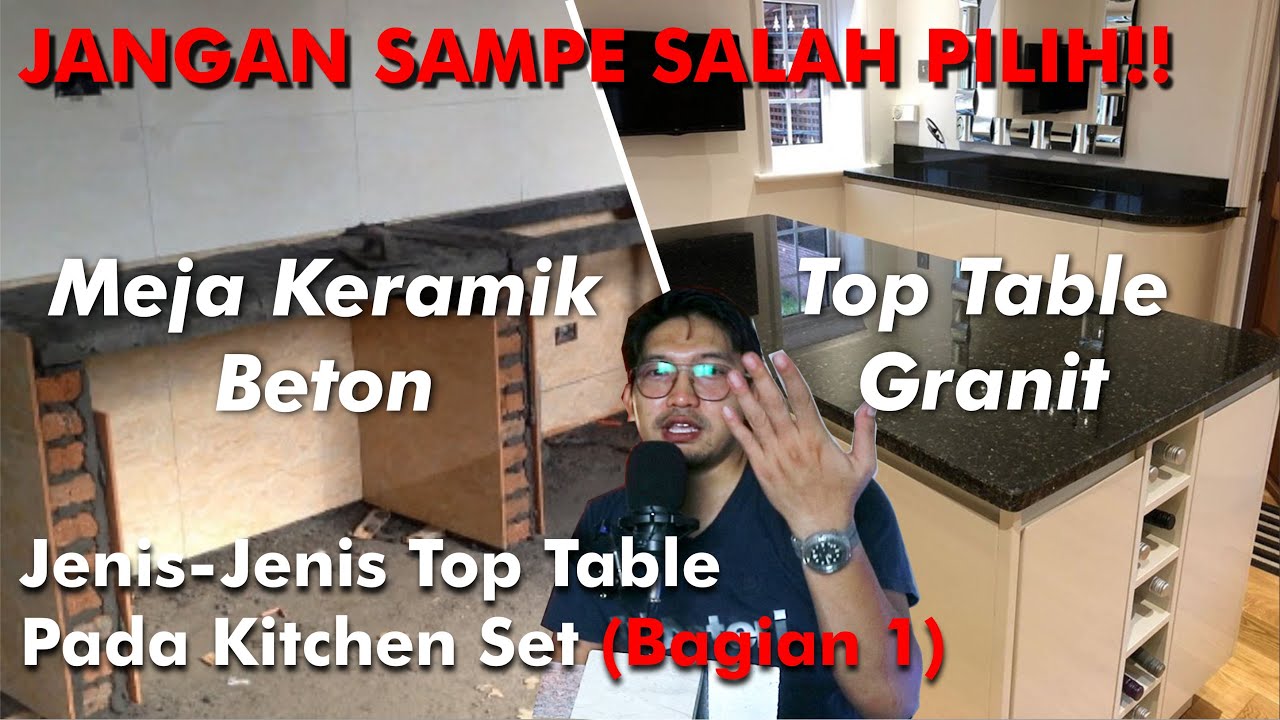Part 1 Kelebihan dan Kekurangan Meja Keramik Beton dan Granit | Jenis ...