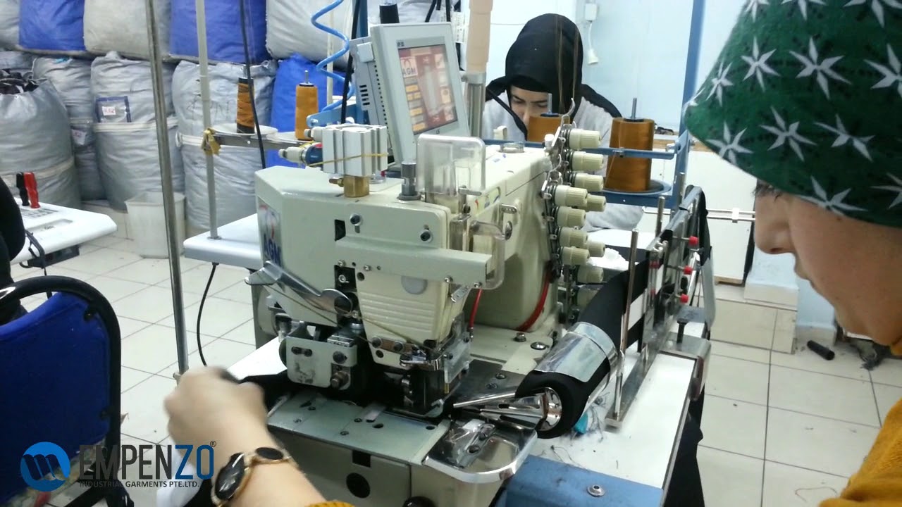 Automatic Straight/Curved Waistband Machine-KM-921 AR - YouTube