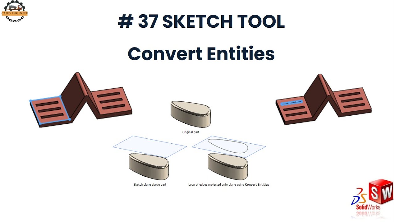 How to Use Convert Entities SolidWorks | In Hindi | - YouTube