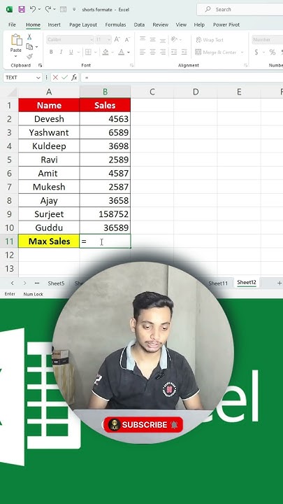 How to find maximum Value in excel | #exceltech #microsoftexcel #msofficeexcel | Collage Vision ...